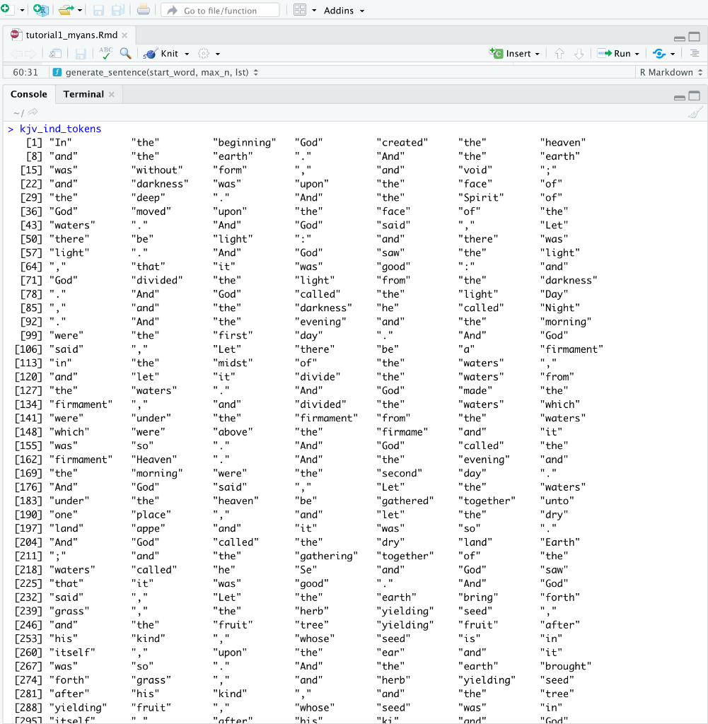 Question 1 The object kjv_ind_tokens.rds contains the | Chegg.com