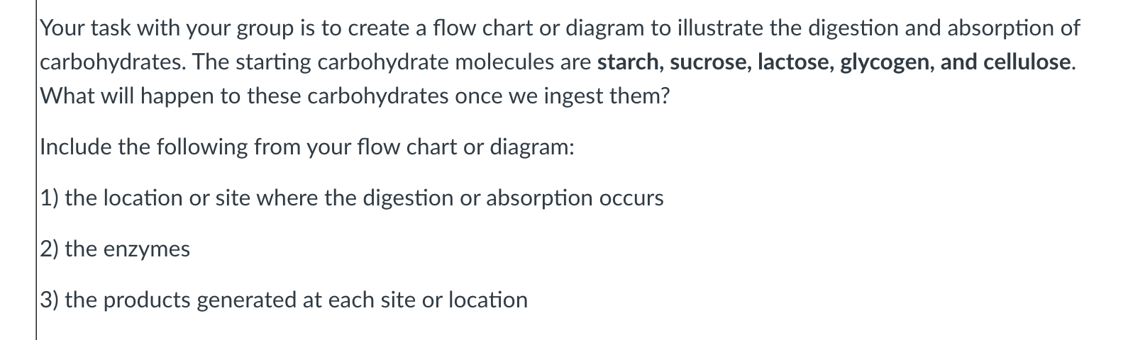 Solved Your task with your group is to create a flow chart | Chegg.com
