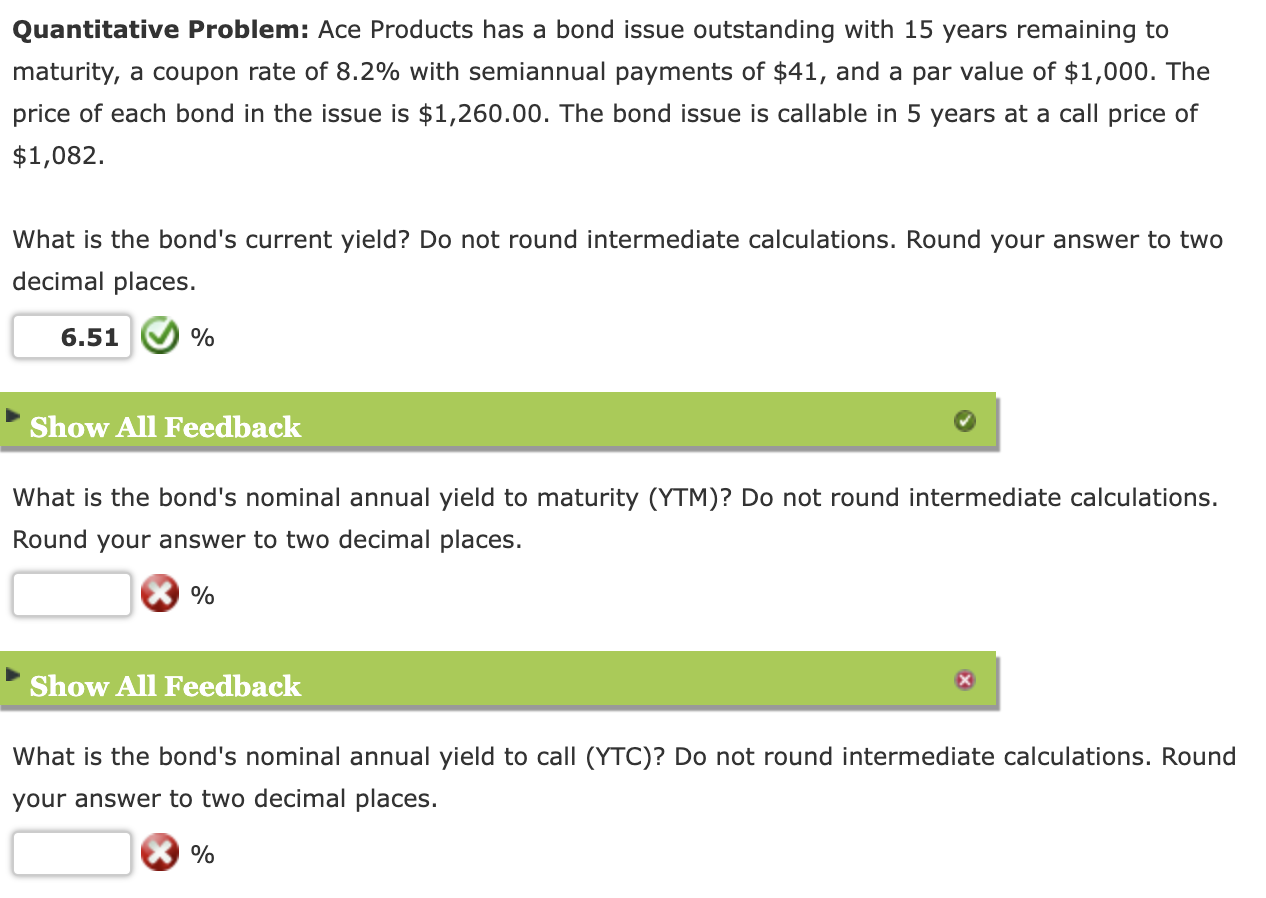 Solved Quantitative Problem: Ace Products has a bond issue | Chegg.com