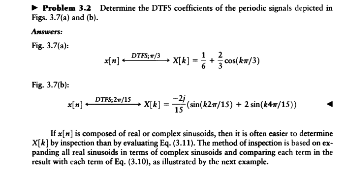 Solved Problem 3.2 Determine the DTFS coefficients of the | Chegg.com