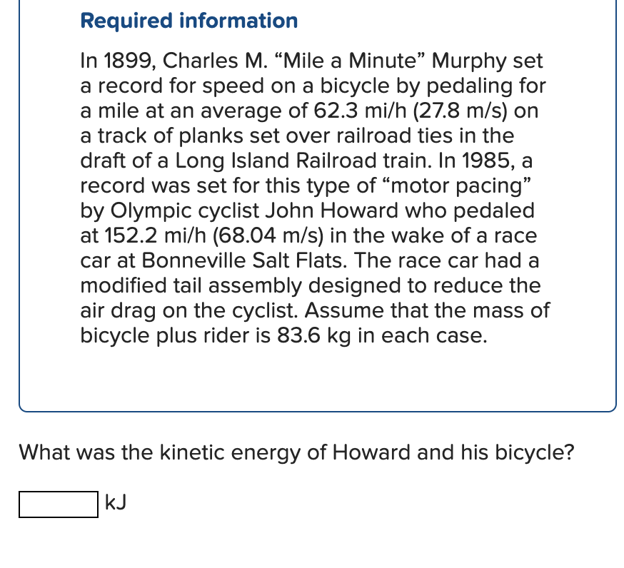 Solved Required informationIn 1899, ﻿Charles M. ﻿"Mile a | Chegg.com