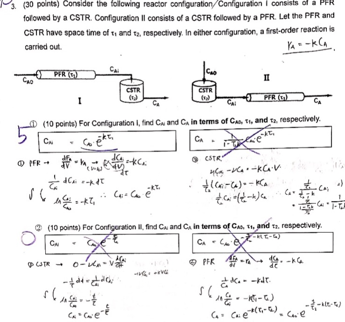 Solved 3. (30 points) Consider the following reactor | Chegg.com