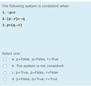 Solved The following system is consistent | Chegg.com