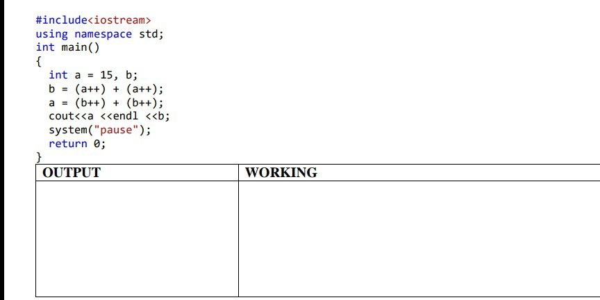 Solved #include« iostream» using namespace std; int main() | Chegg.com