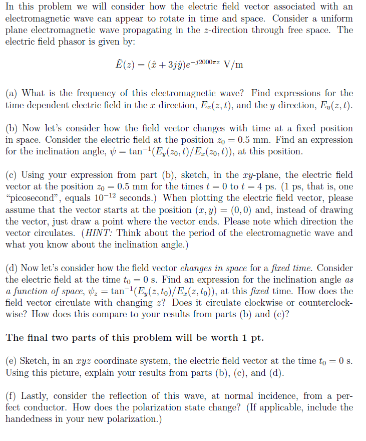 Solved In this problem we will consider how the electric | Chegg.com