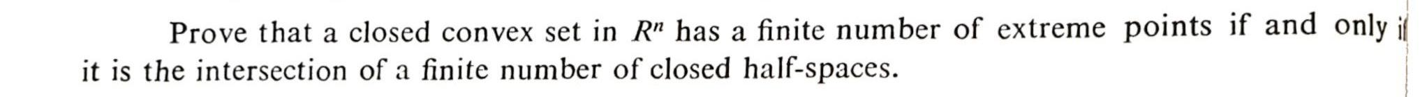 Solved Prove that a closed convex set in R" has a finite | Chegg.com