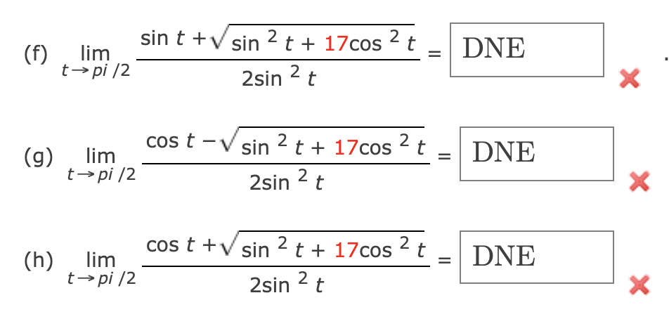 Solved Calculate these limits. If the limit is or , write | Chegg.com