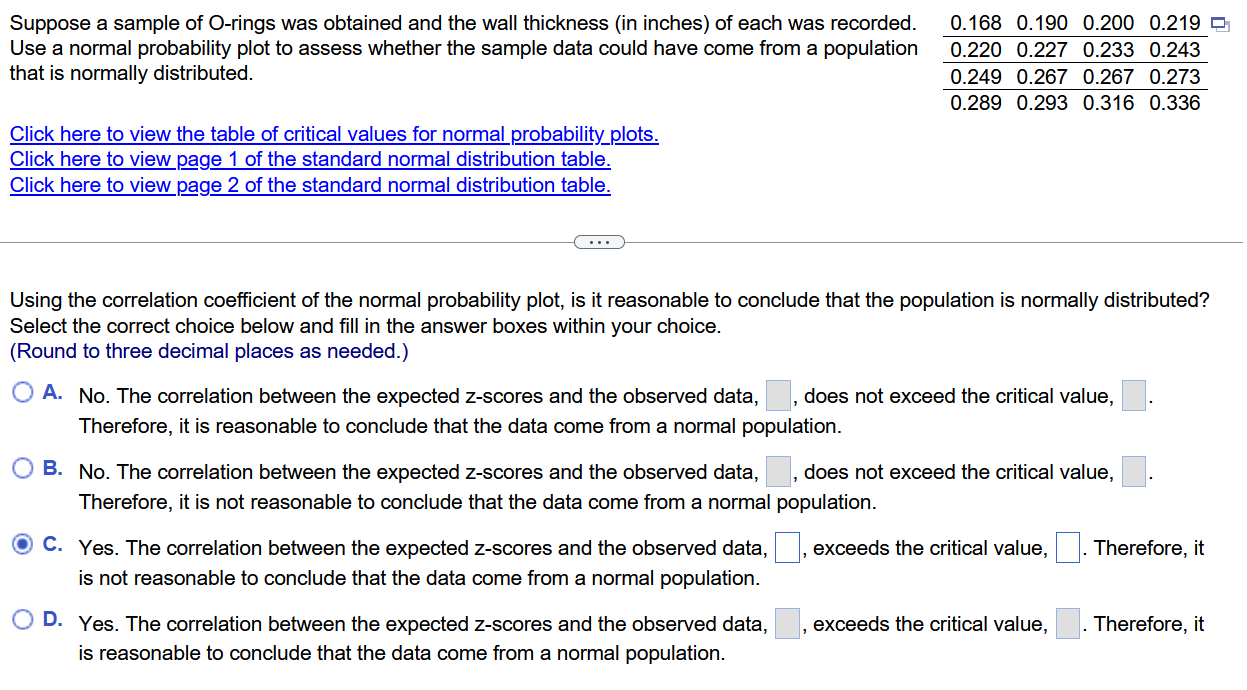 Solved Suppose a sample of O-rings was obtained and the | Chegg.com