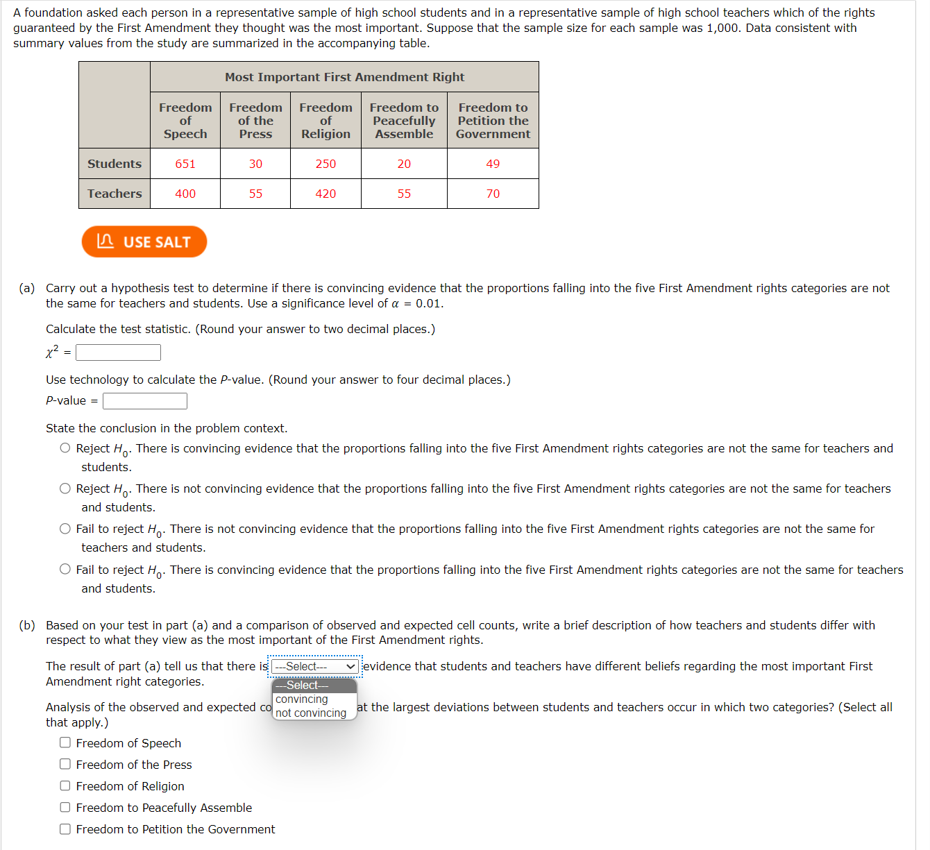 Solved foundation asked each person in a representative | Chegg.com