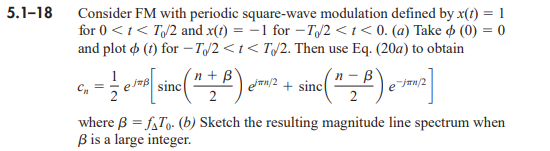 Solved Consider FM with periodic square-wave modulation | Chegg.com