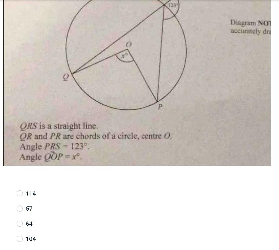 Solved QRS is a straight line. QR and PR are chords of a | Chegg.com