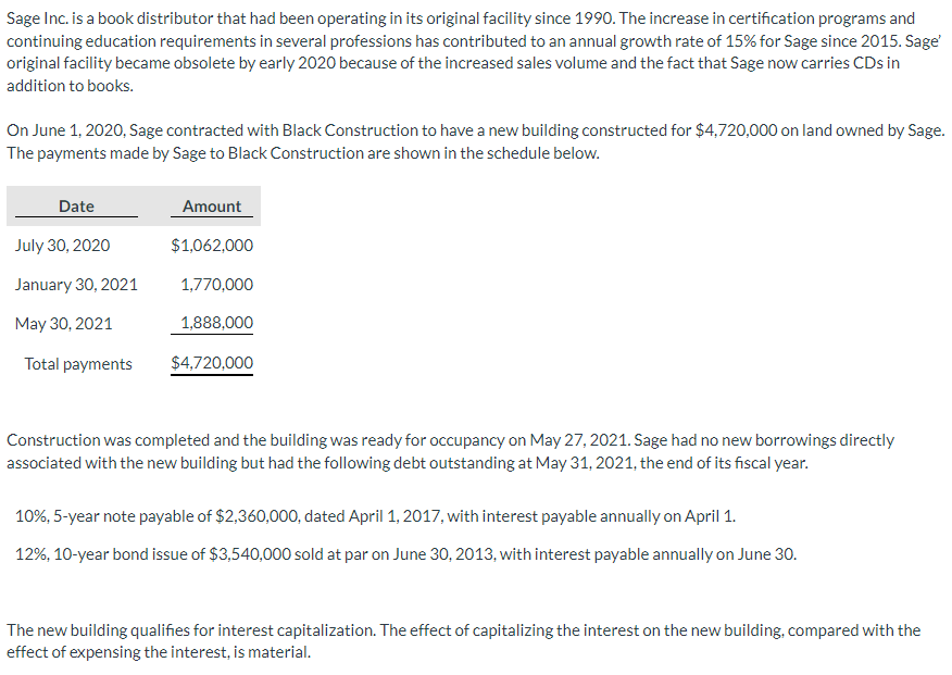 Sage Inc. is a book distributor that had been | Chegg.com