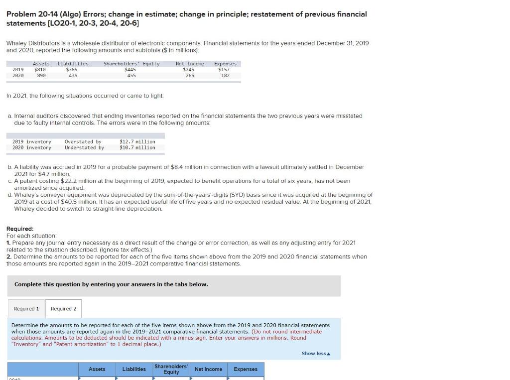 solved-problem-20-14-algo-errors-change-in-estimate-chegg