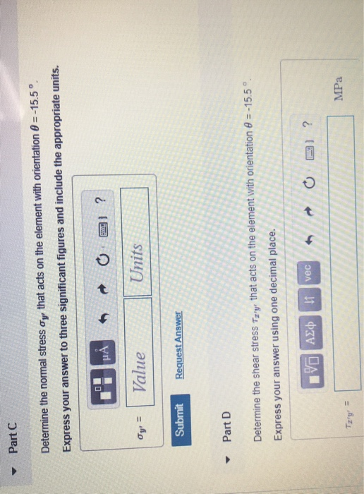 Solved PartA Determine the state of stress on an Determine | Chegg.com Solved PartA Determine the state of stress on an Determine | Chegg.com