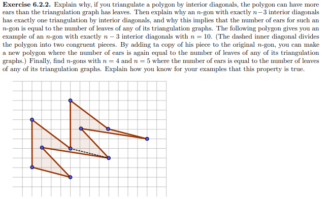 Solved Exercise 6.2.2. Explain why, if you triangulate a | Chegg.com