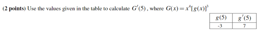Solved (2 points) Use the values given in the table to | Chegg.com Solved (2 points) Use the values given in the table to | Chegg.com