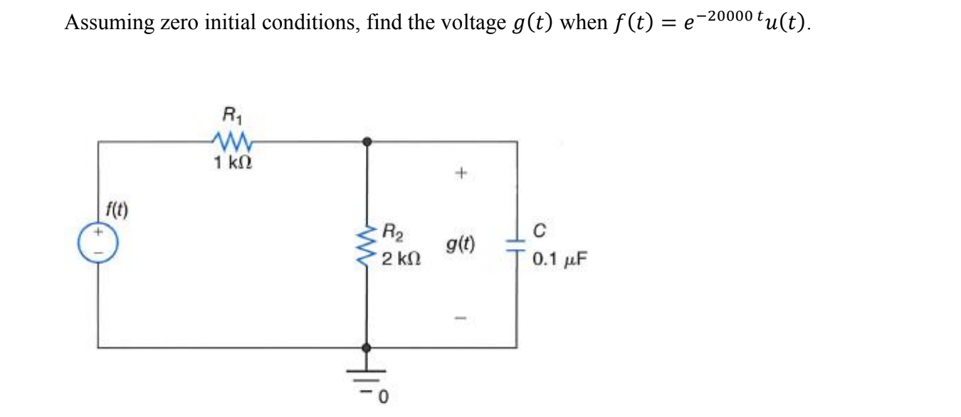 Solved Assuming zero initial conditions, find the voltage | Chegg.com