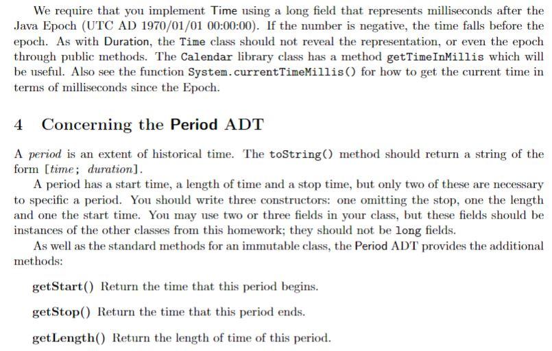 Solved In Java You Will Implement Simple Immutable Adts For 