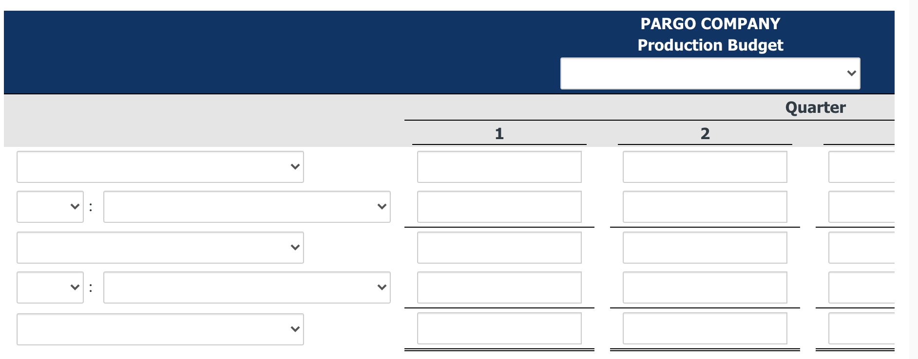 Solved Pargo Company is preparing its master budget for | Chegg.com