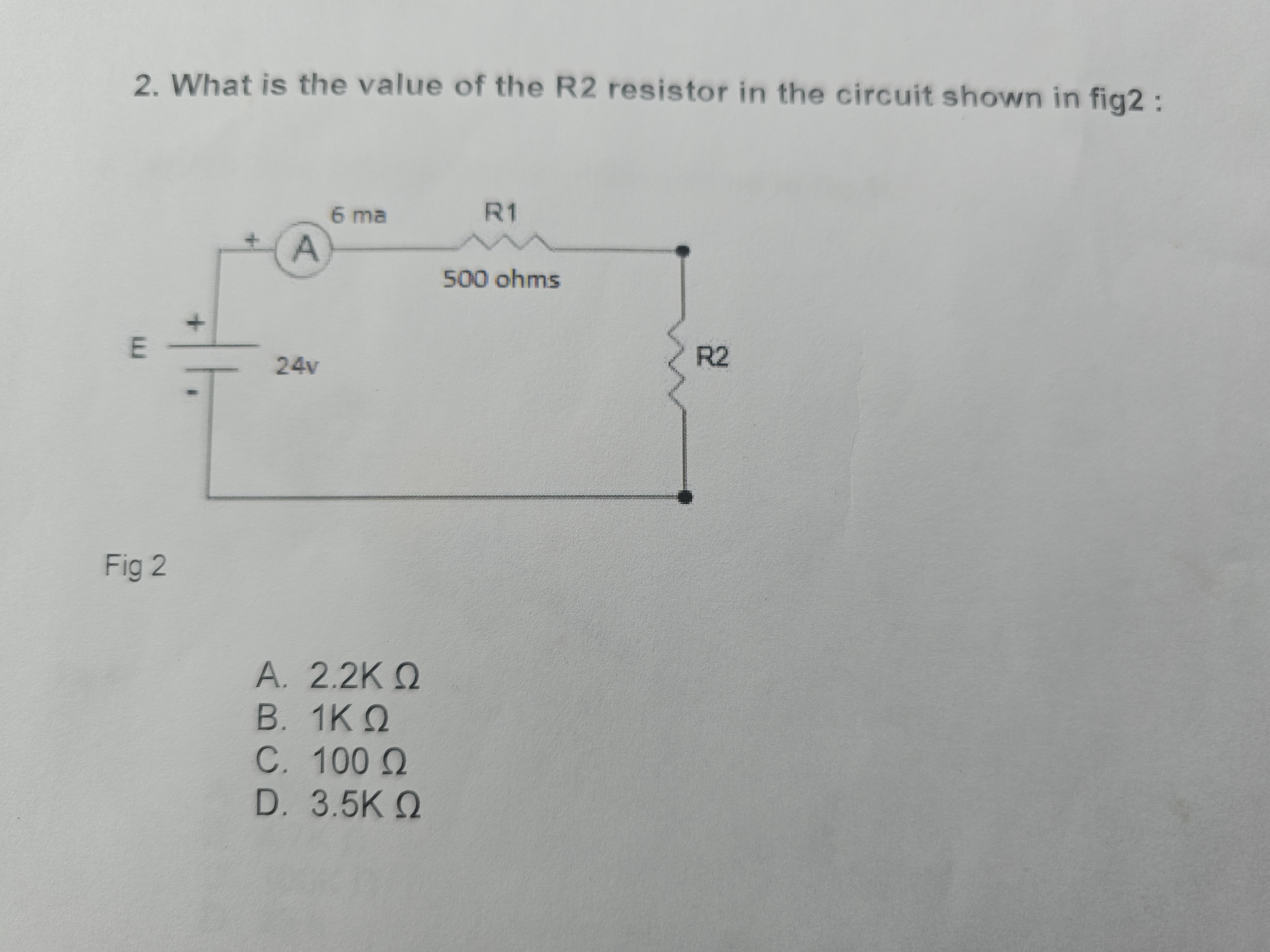 Solved 2. What is the value of the R2 resistor in the | Chegg.com