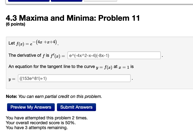 Solved 4.3 Maxima and Minima: Problem 11 (6 points) Let f(x) | Chegg.com