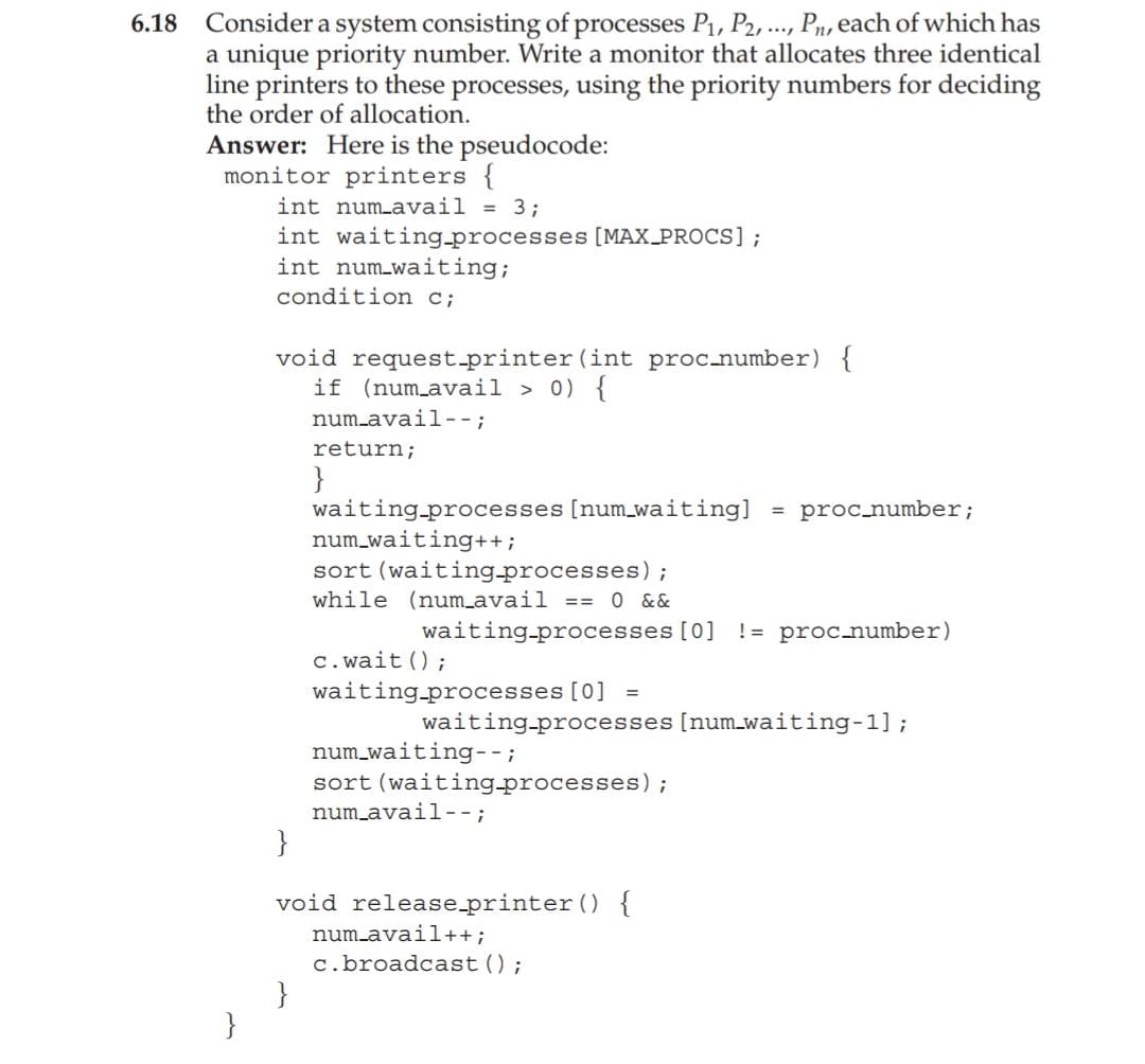 Solved 6.18 ﻿Consider a system consisting of processes | Chegg.com