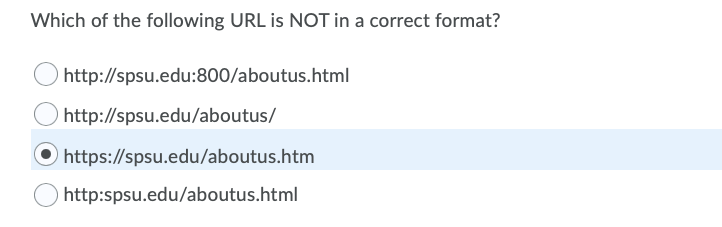 Solved Which of the following URL is NOT in a correct | Chegg.com