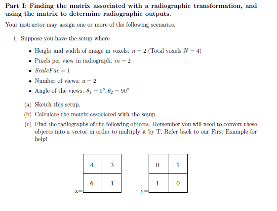 Solved Part I: Finding the matrix associated with a | Chegg.com