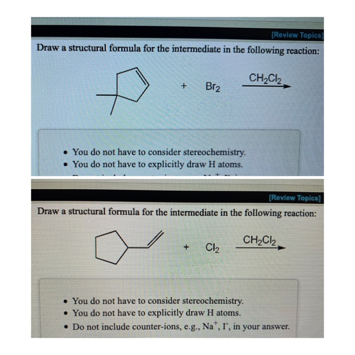 Solved Review Topics Draw a structural formula for the | Chegg.com