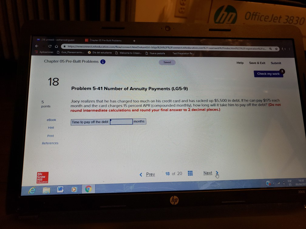 Solved OfficeJet 3830 Chapter 05 Pre-Built Problems https:// | Chegg.com