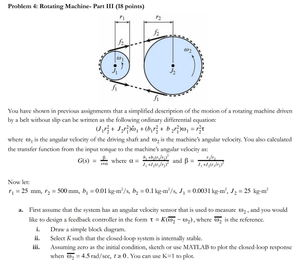 Problem 4: Rotating Machine- Part III (18 points) M | Chegg.com