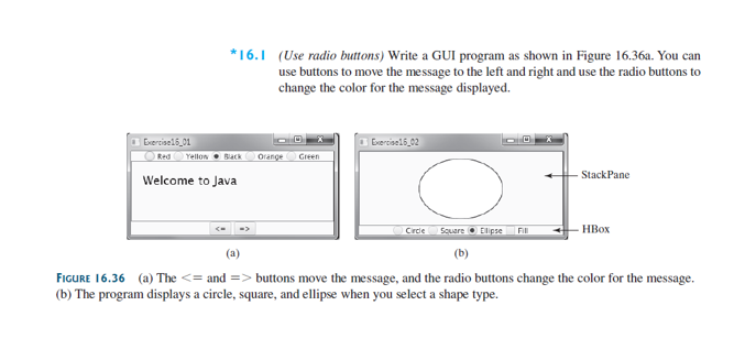 Solved * 1 6. I (Use radio buttons) Write a GUI program as | Chegg.com