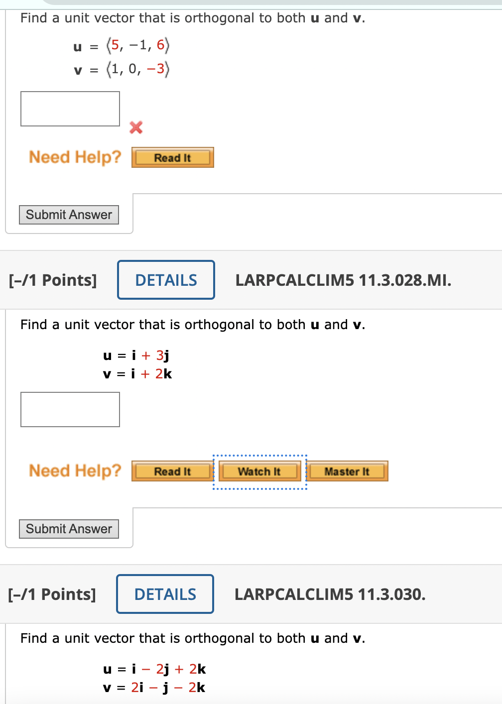Solved Find a unit vector that is orthogonal to both u ﻿and | Chegg.com