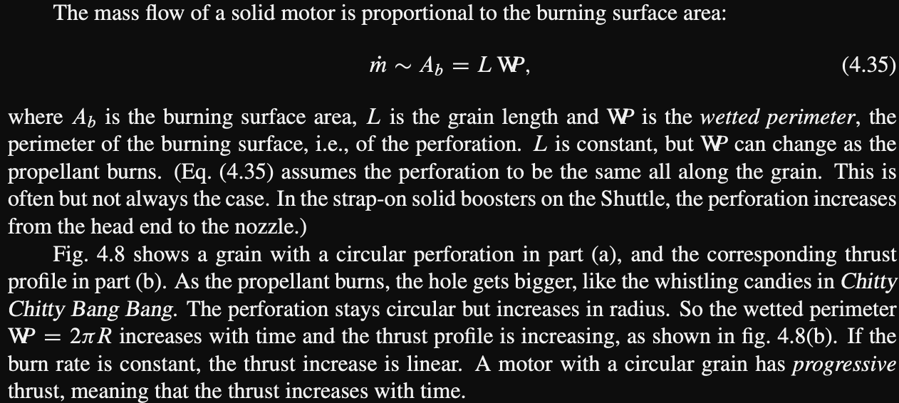 Solved A Bates motor is a solid rocket motor with grains | Chegg.com