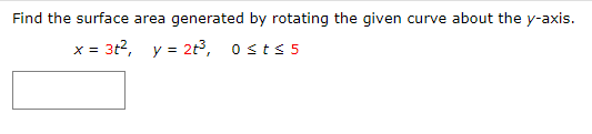 Solved Find the surface area generated by rotating the given | Chegg.com