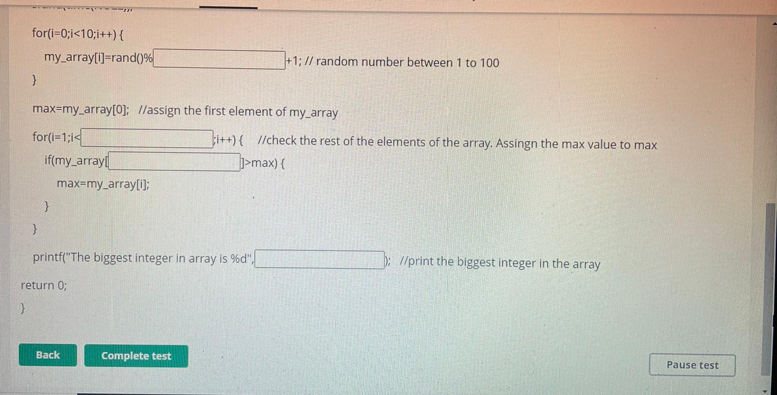 Solved The Given Code Fills An Array With Random Integers 5058