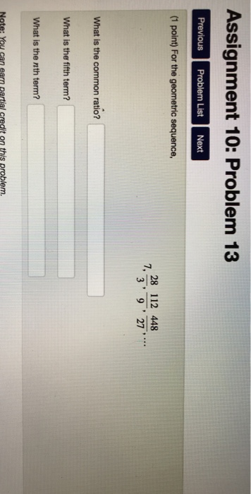 Solved Assignment 10 Problem 13 Previous Problem Listnext 