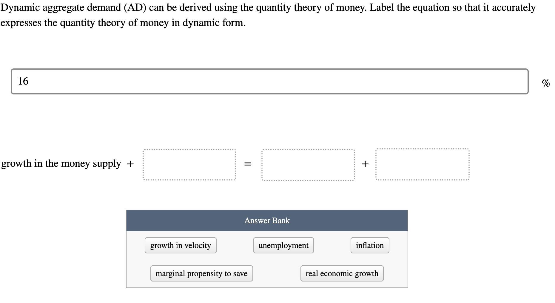 Solved Dynamic aggregate demand (AD) ﻿can be derived using | Chegg.com