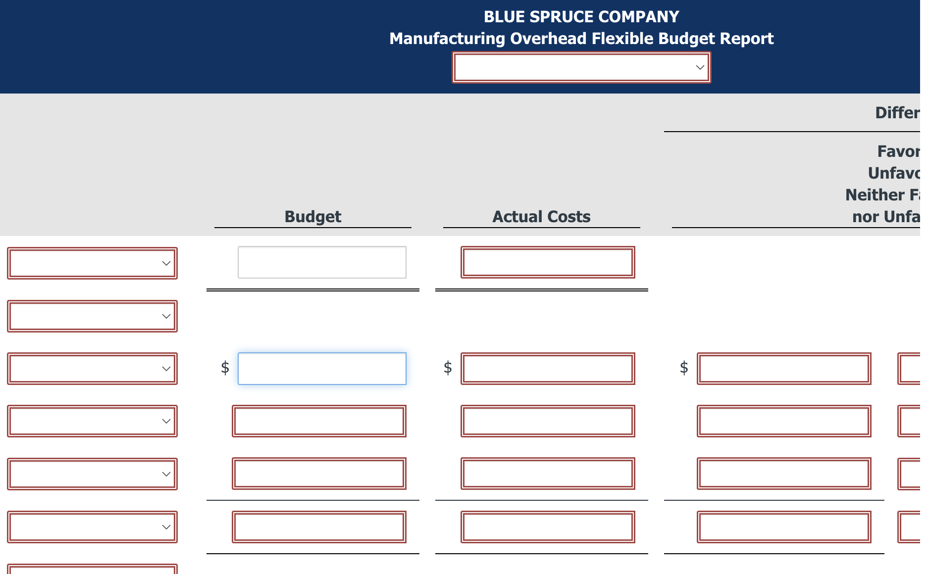 Solved Blue Spruce Company uses a flexible budget for | Chegg.com