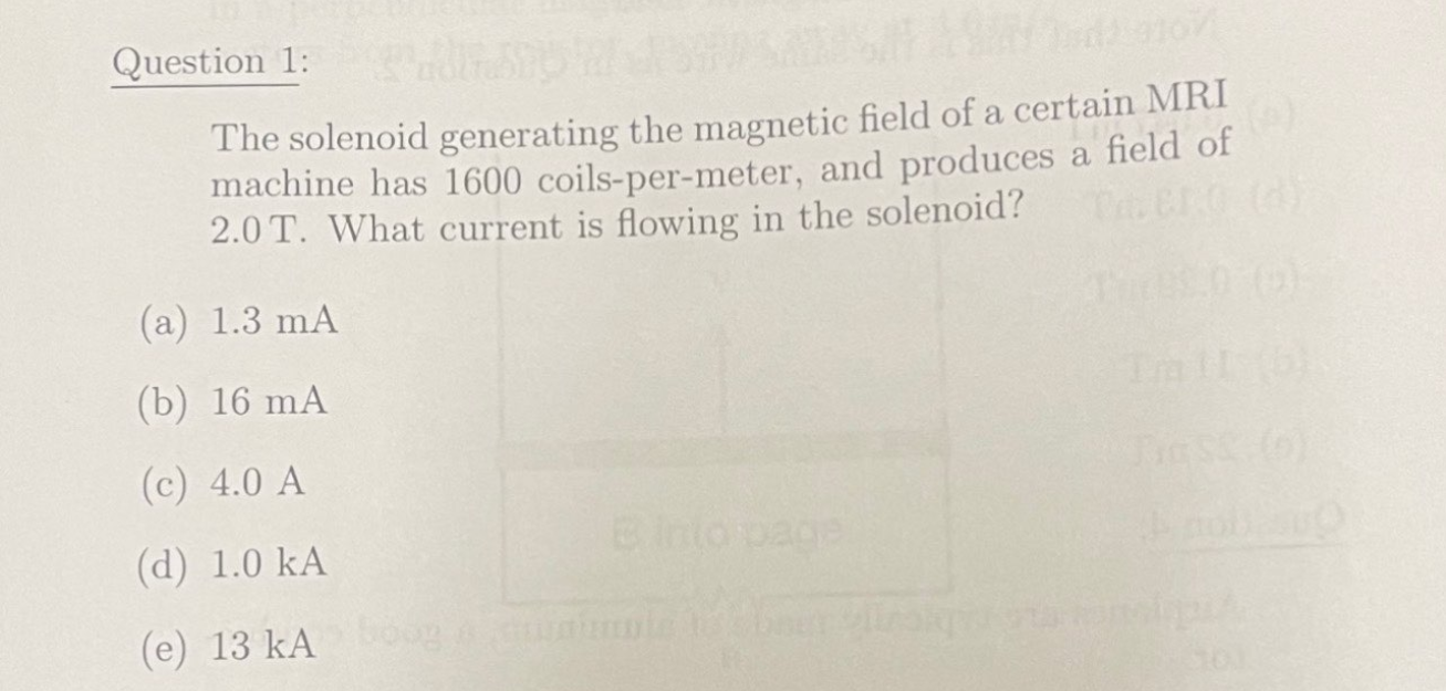 Solved The solenoid generating the magnetic field of a | Chegg.com