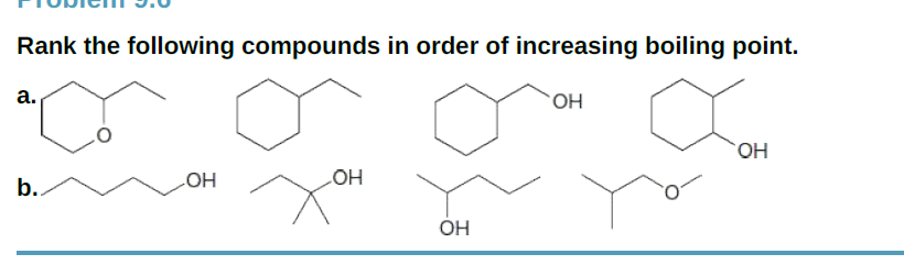 Solved Rank the following compounds in order of increasing | Chegg.com