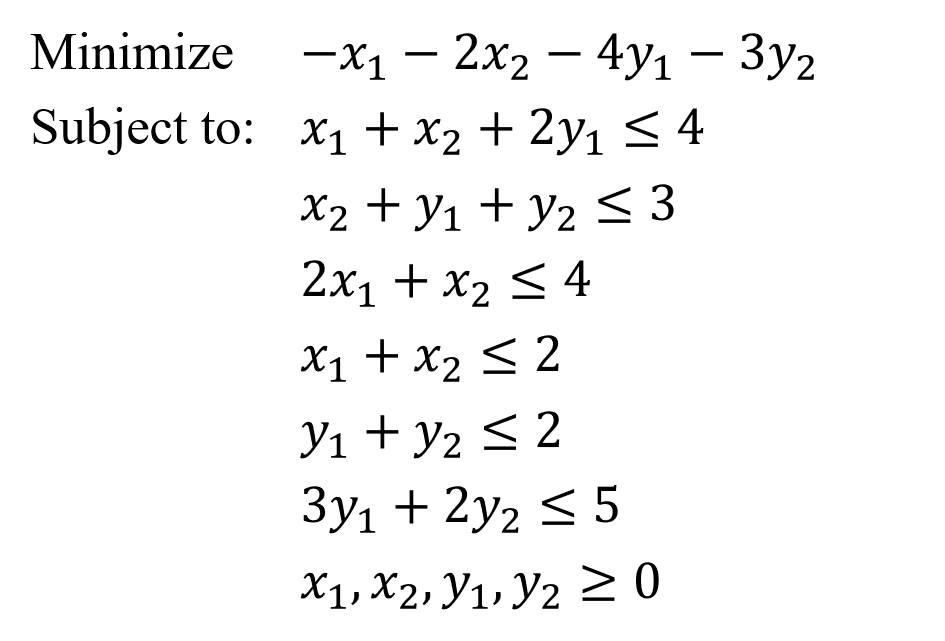 Solved Use The Dantzig Wolfe Decomposition Method To 6506