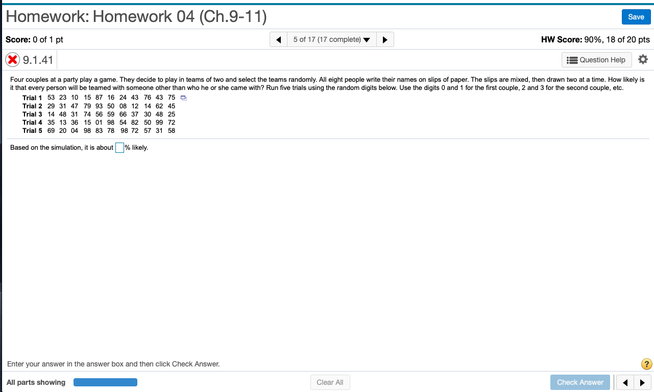 Solved Homework Homework 04 Ch 9 11 Save Score 0 Of 1 Pt