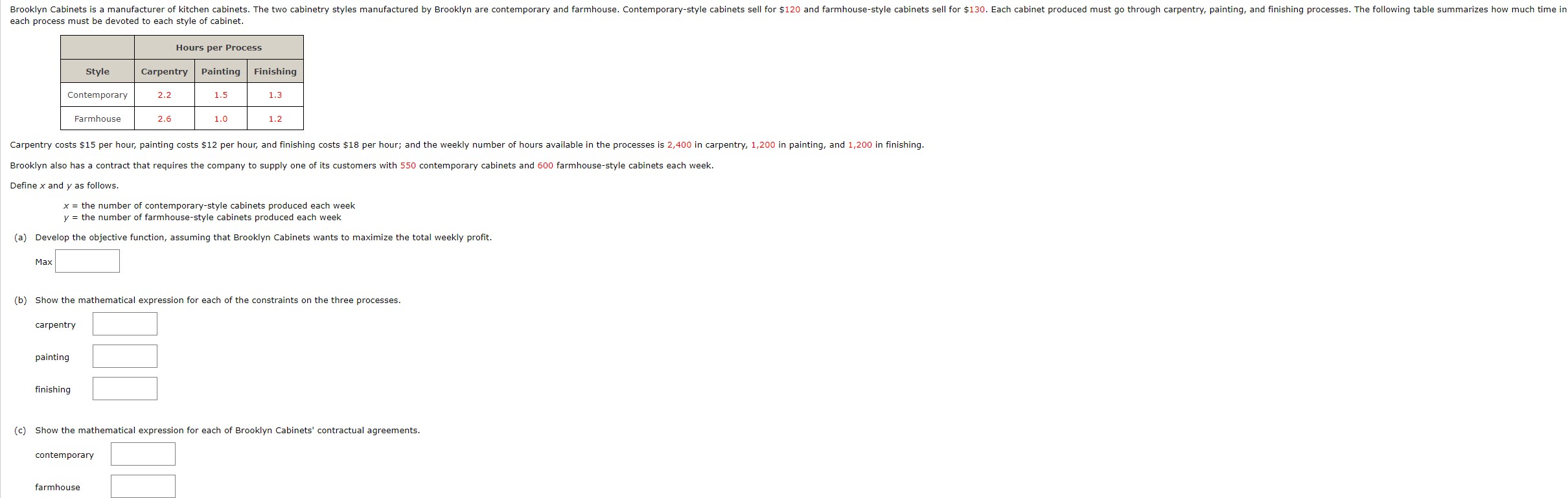 Solved each process must be devoted to each style of | Chegg.com