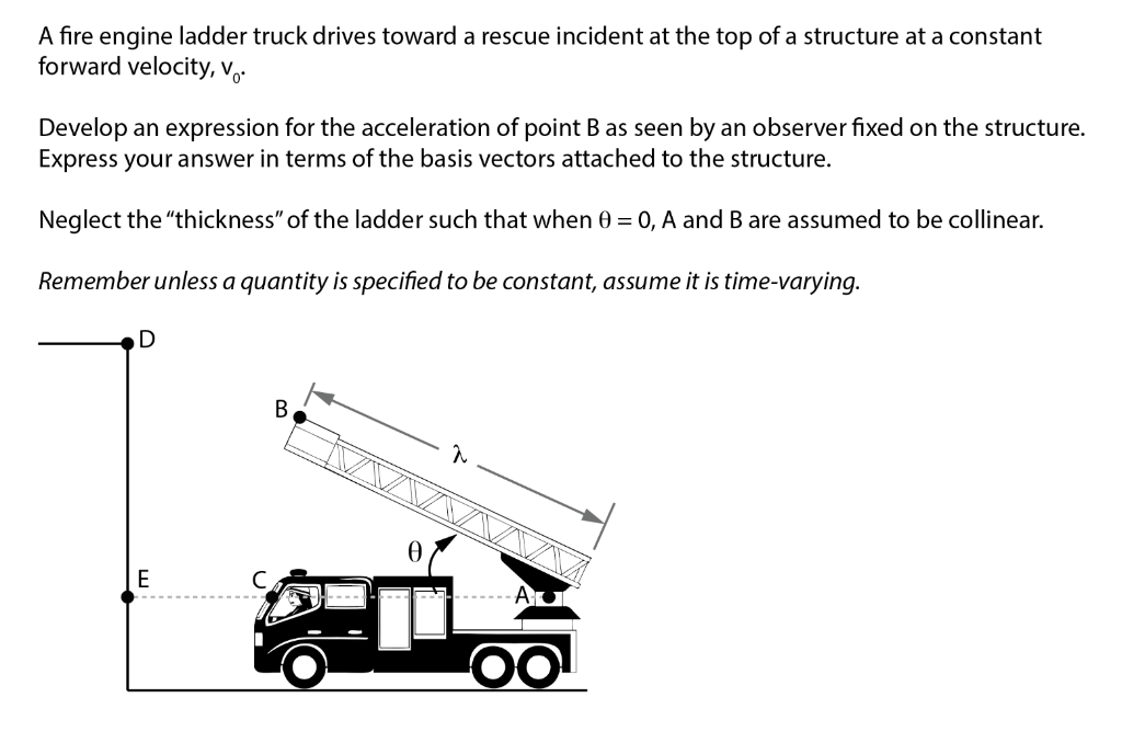 Solved A fire engine ladder truck drives toward a rescue | Chegg.com