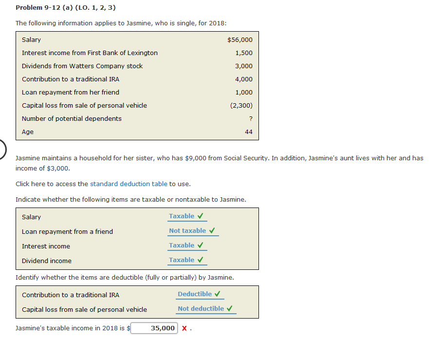 Exhibit 9.3 Basic Standard Deduction Amounts Filing | Chegg.com
