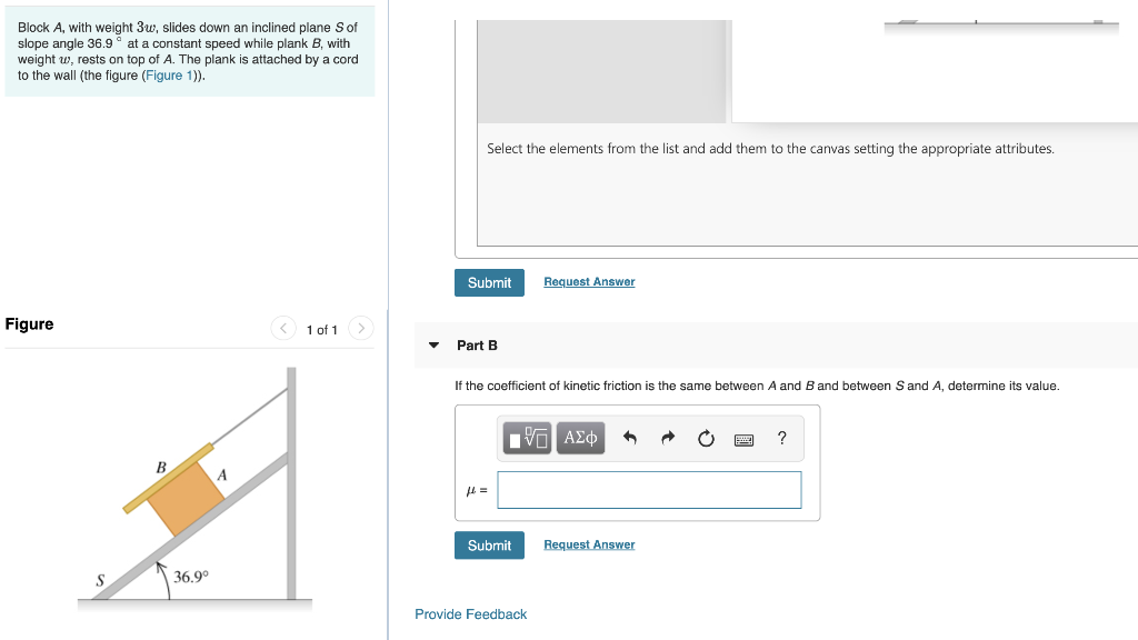 Solved Block A, with weight 3w, slides down an inclined | Chegg.com