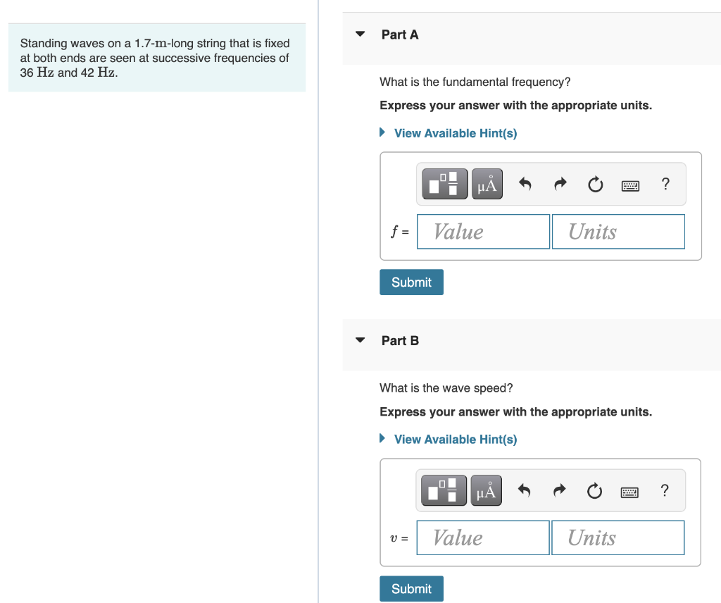 Solved Standing waves on a 1.7-m-long string that is fixed | Chegg.com