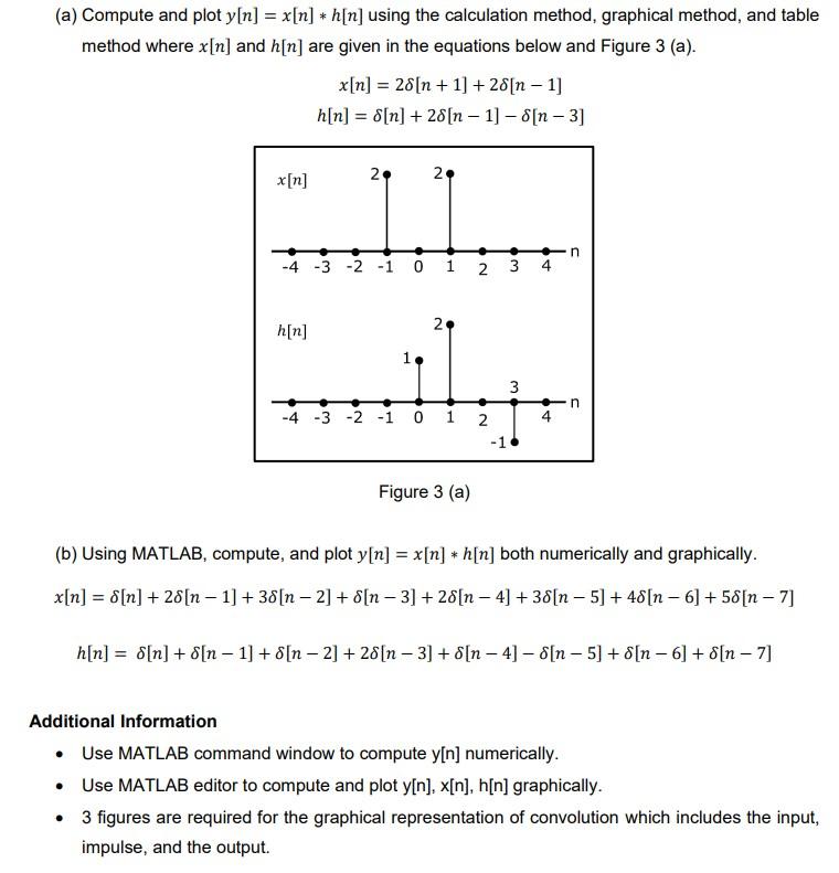 Solved (a) Compute and plot y[n]=x[n]∗h[n] using the | Chegg.com