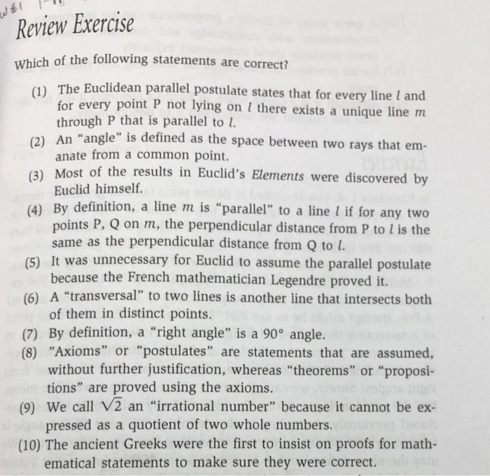 Solved College Geometry I needed to | Chegg.com